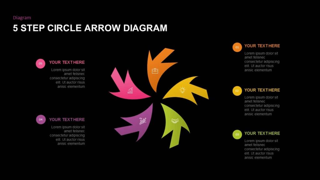 Free Arrow diagram PowerPoint templates and Google Slides