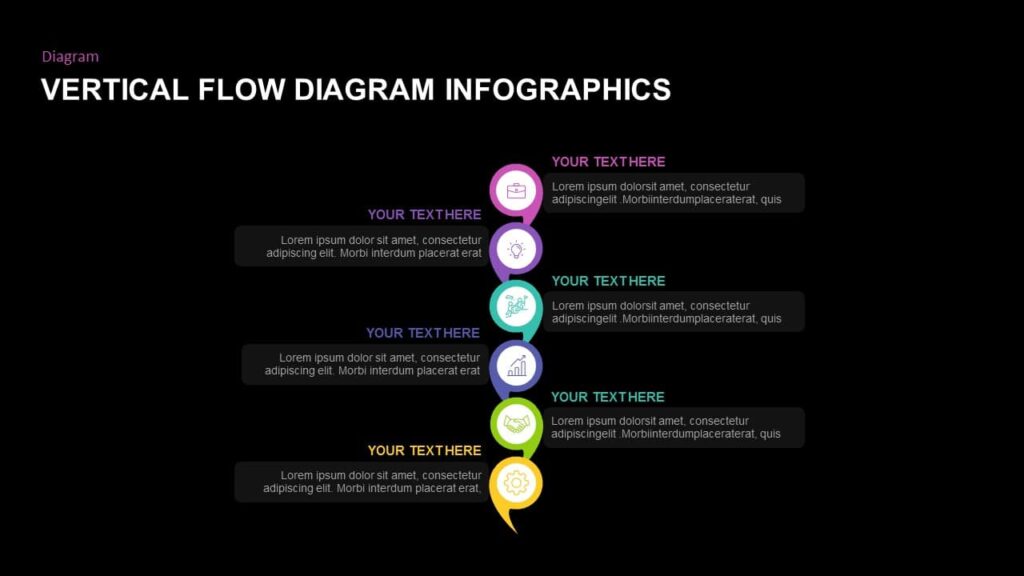 Free Vertical PowerPoint Flow Diagram & Google Slides