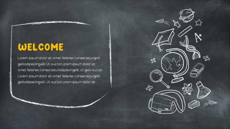 Free Animated Chalkboard Education Deck Google Slides Templates