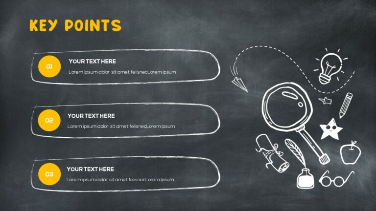 Free Animated Chalkboard Education Deck Google Slides Templates