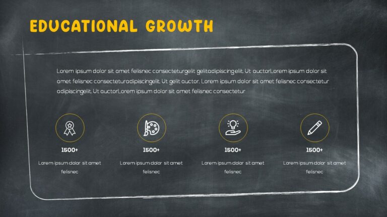 Free Animated Chalkboard Education Deck Google Slides Templates
