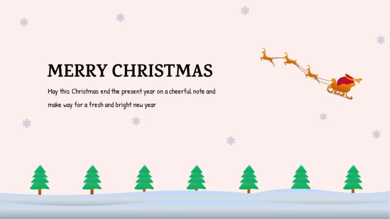 Free Christmas Card PowerPoint Template & Google Slides Themes