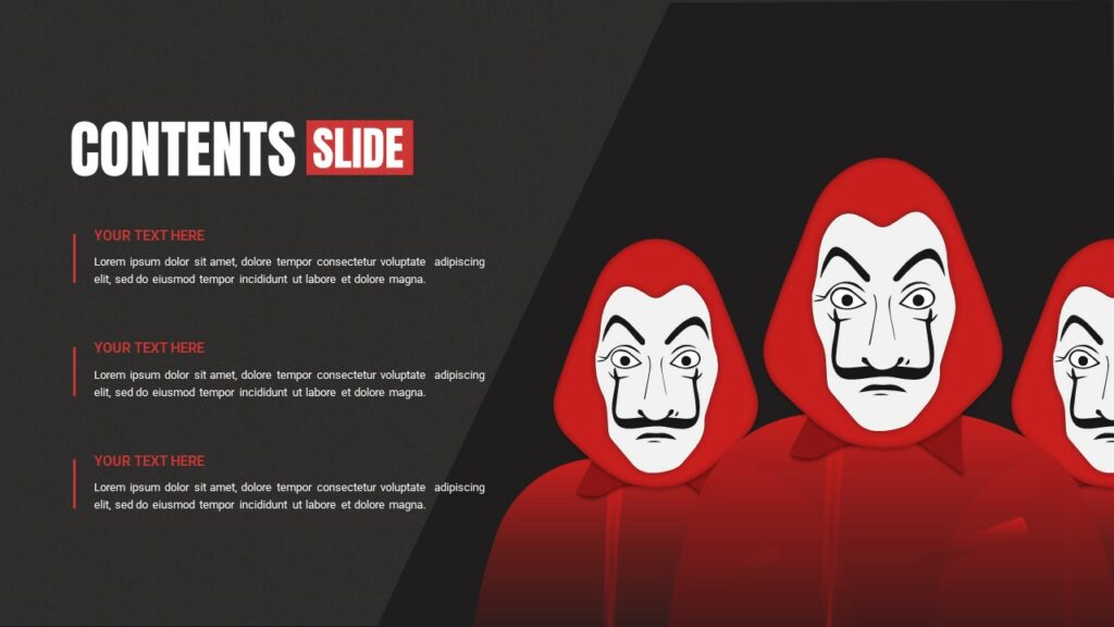 Free Money Heist Theme Google Slides & PowerPoint Template