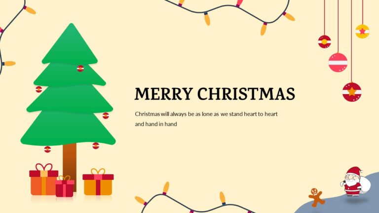 Free Christmas Card PowerPoint Template & Google Slides Themes