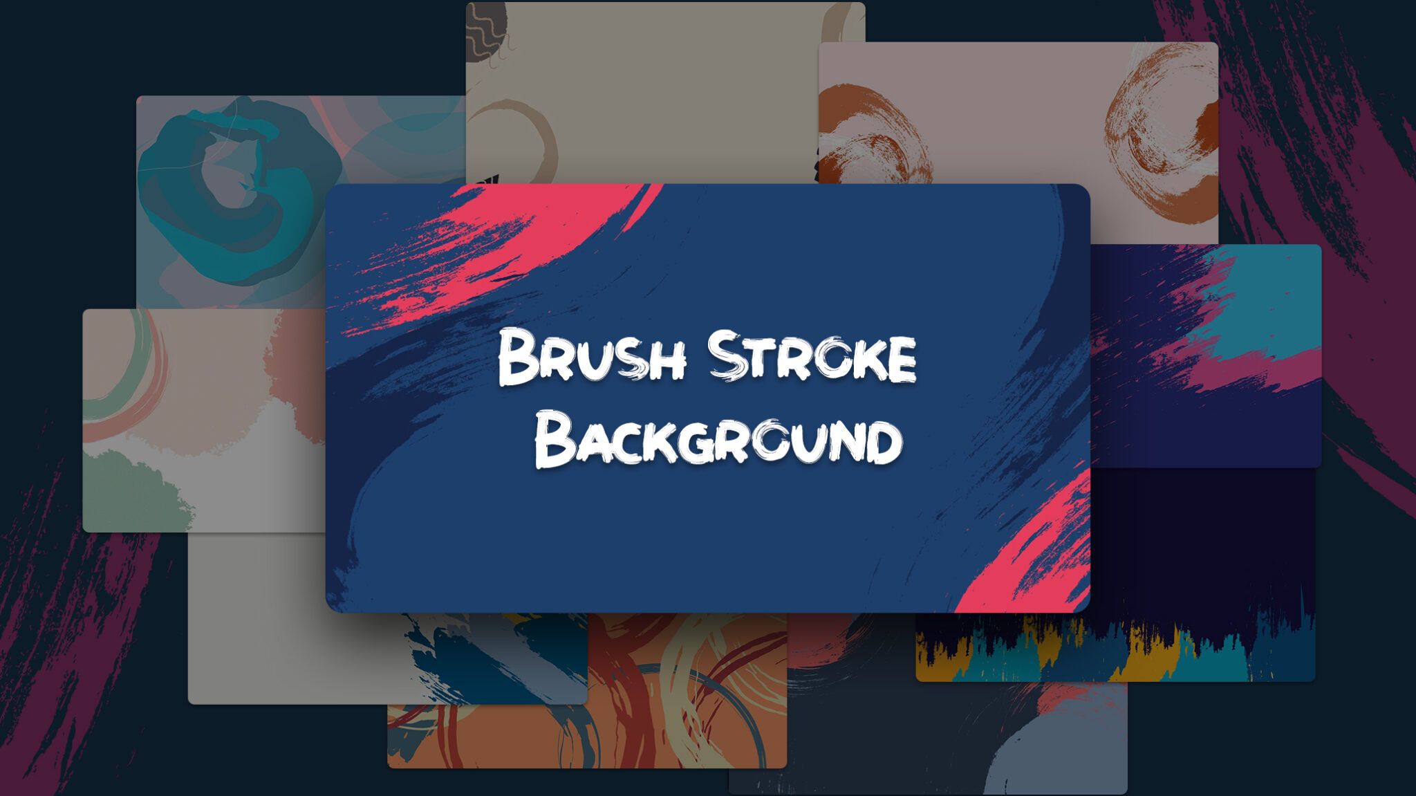 Free Google Slides Brush Stroke Background Template PowerPoint