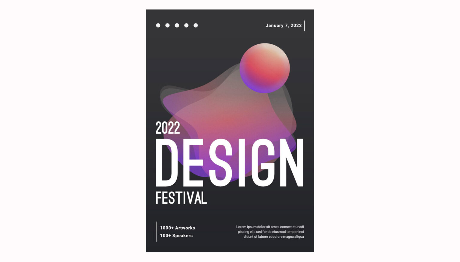 Free Google Slides Modern Poster Design Template PowerPoint