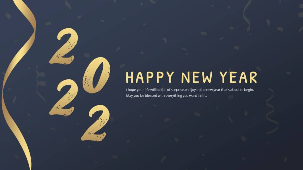 Free Google Slides Happy New Year 2022 Template PowerPoint