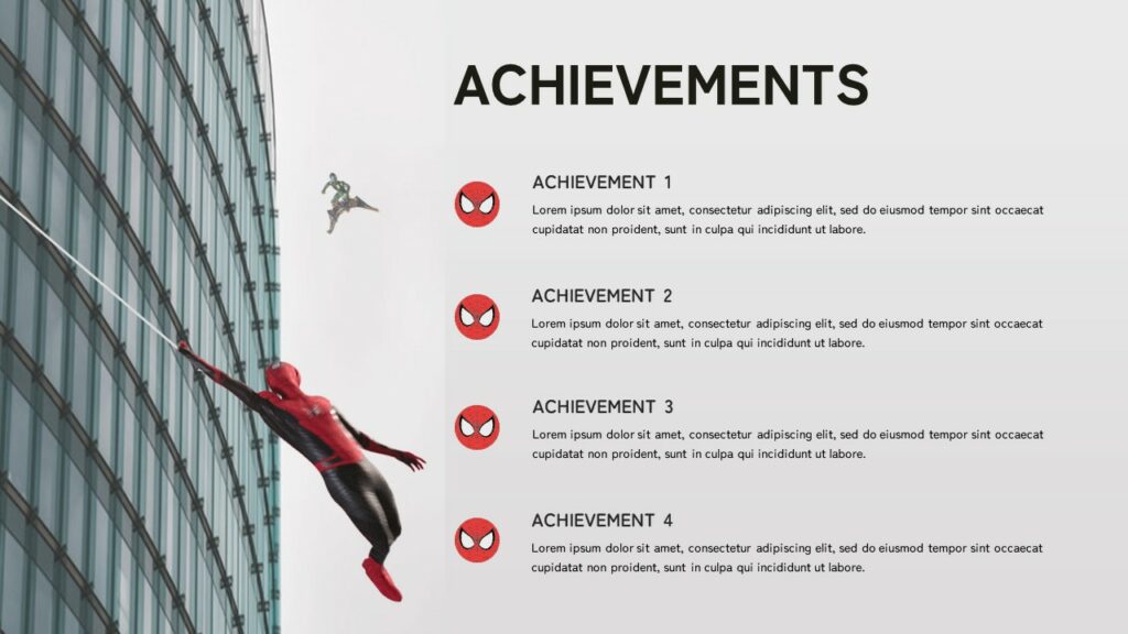 Free Spider man template PowerPoint & Google Slides