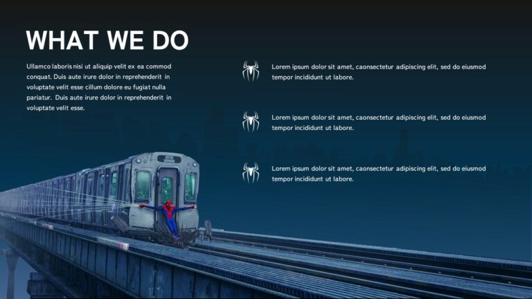 Free Spider man template PowerPoint & Google Slides