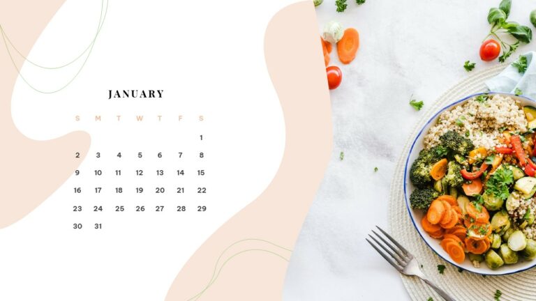 Free Google Slides Food Calendar 2022 PowerPoint Template