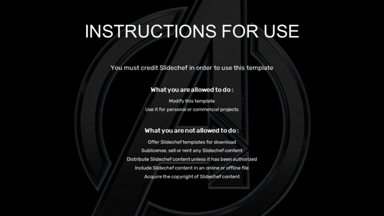 Free Animated Avengers Theme Template PowerPoint & Google Slides