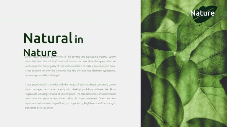 Free Nature PowerPoint Template and Google Slides