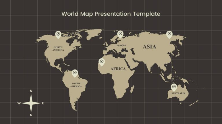 Free Vintage World Map Template PowerPoint and Google Slides