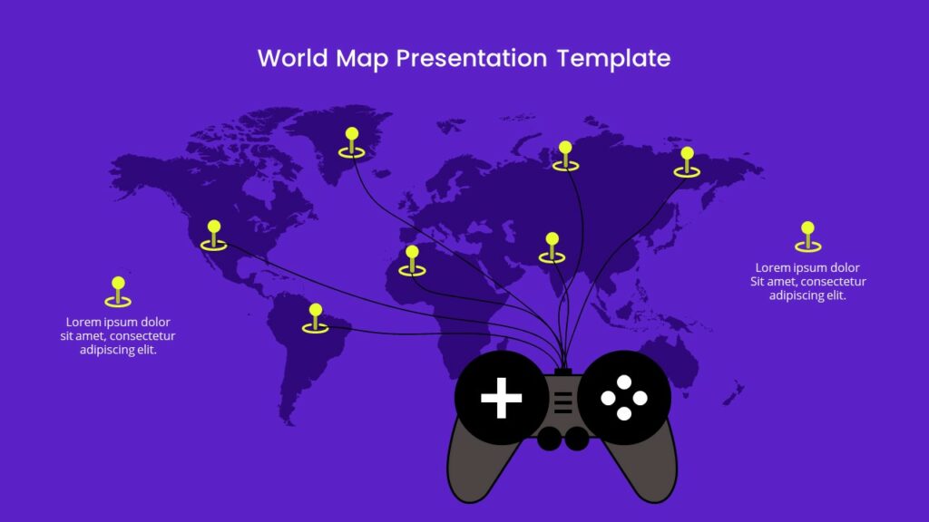 Free World Map with Location Pin