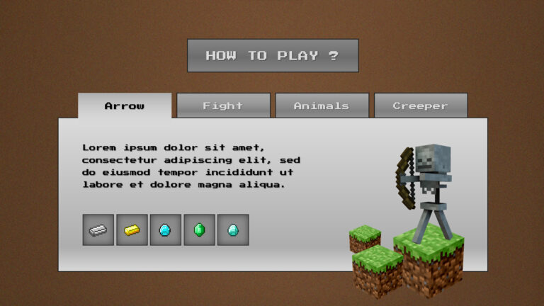 Free Interactive Minecraft Template PowerPoint and Google Slides