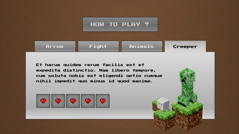 Free Interactive Minecraft Template PowerPoint and Google Slides