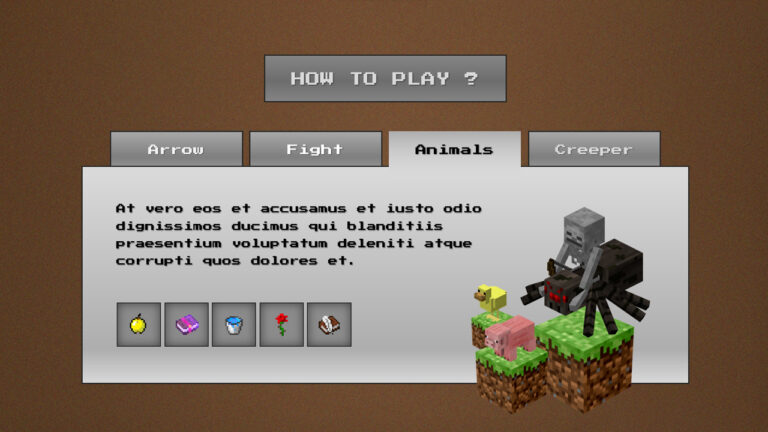 Free Interactive Minecraft Template PowerPoint and Google Slides