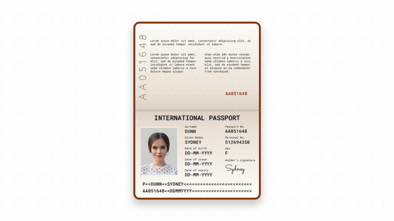 Free Blank Passport Template PowerPoint & Google Slides