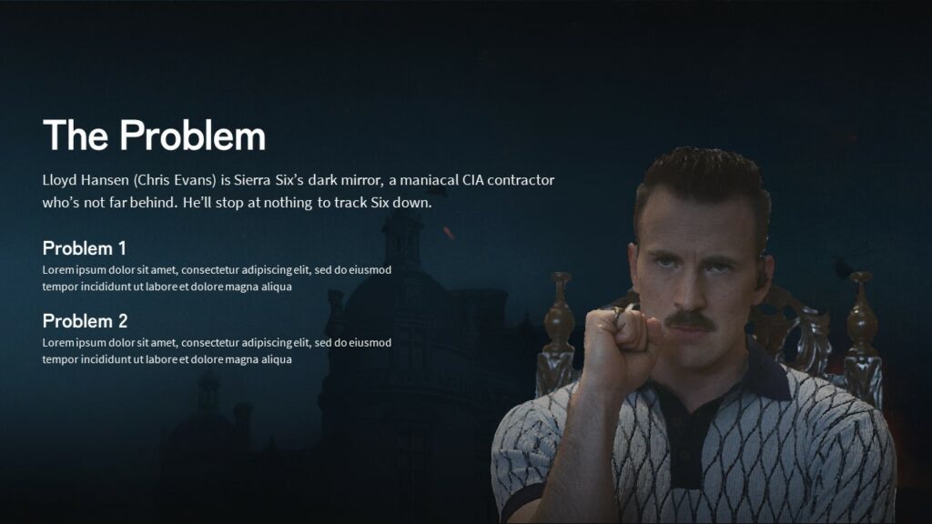 Free The Gray Man Netflix Template PowerPoint and Google Slides