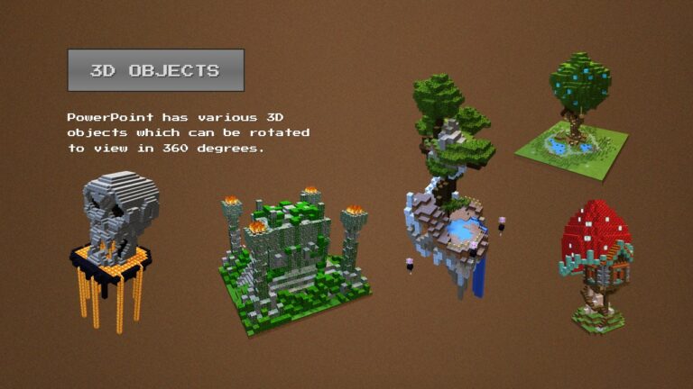 Free Interactive Minecraft Template PowerPoint and Google Slides