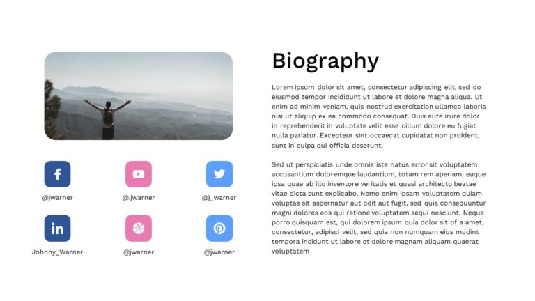 Free Creative Self Introduction PPT Template and Google Slides