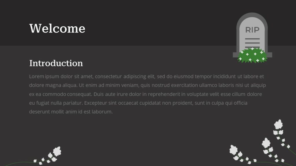 Free Google Slides Funeral Program PowerPoint Template