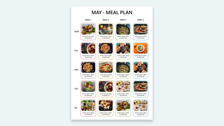Free Google Slides Meal Planner Board Template PowerPoint