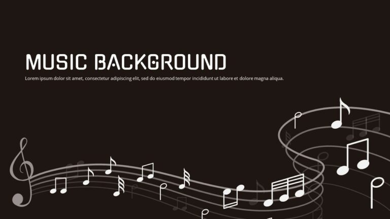 Free Music PowerPoint Template Background & Google Slides
