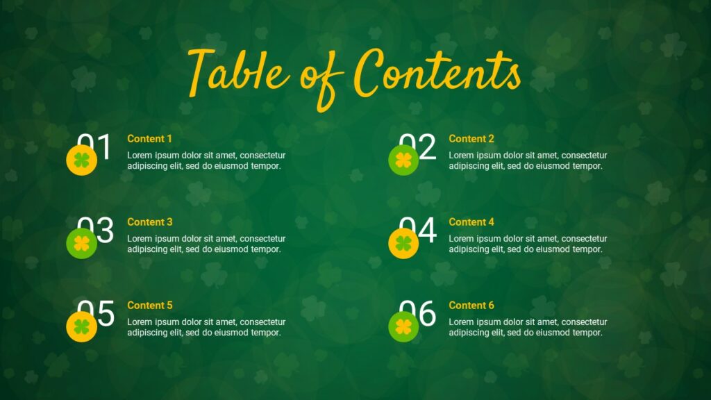 Free Shamrock Template PowerPoint and Google Slides