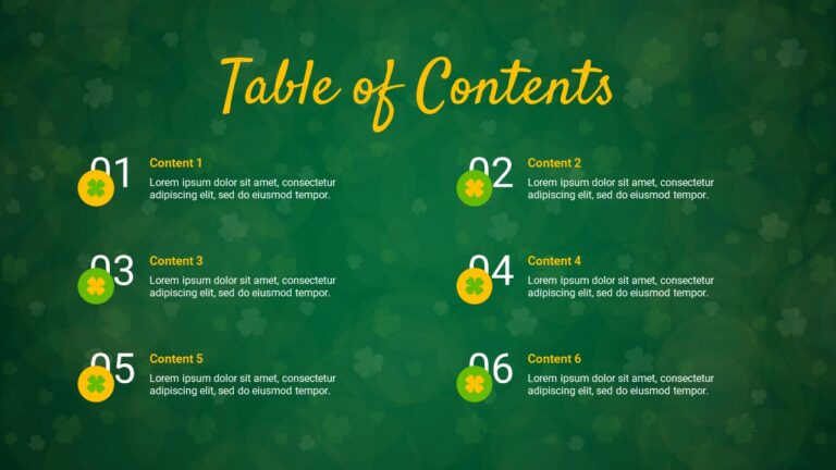 Free Shamrock Template PowerPoint and Google Slides