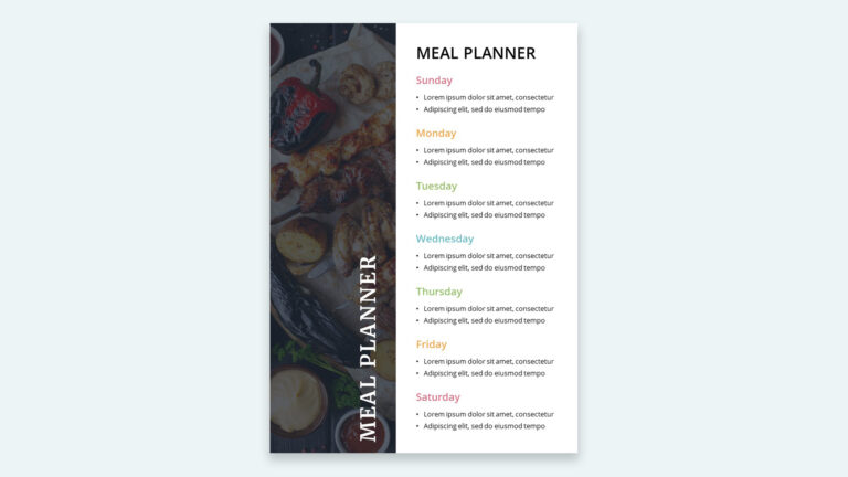 Free Google Slides Meal Planner Board Template PowerPoint