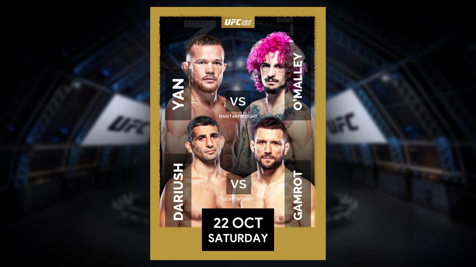 Free UFC 280 Poster Template PowerPoint & Google Slides