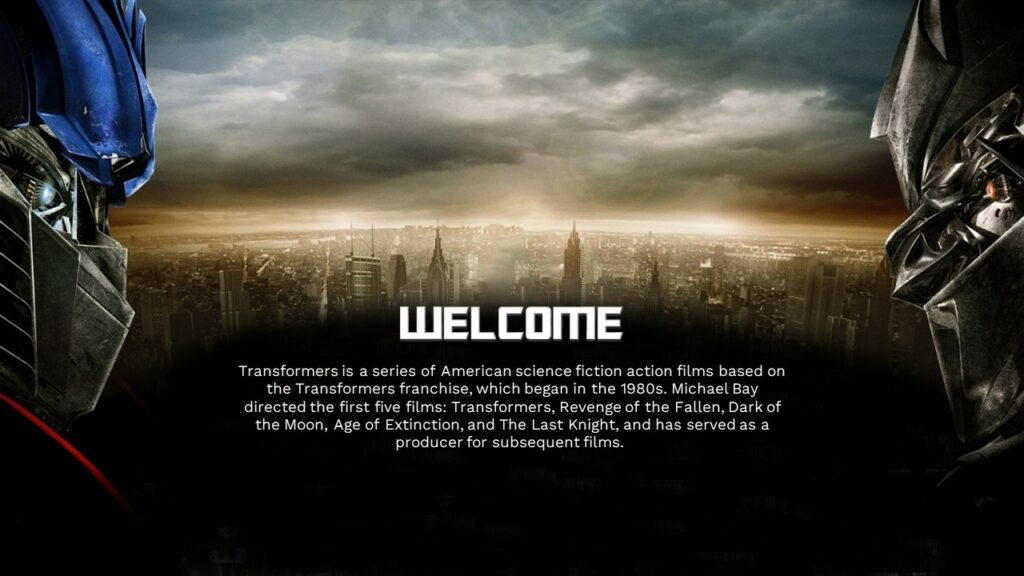 Free Transformers template PowerPoint & Google Slides