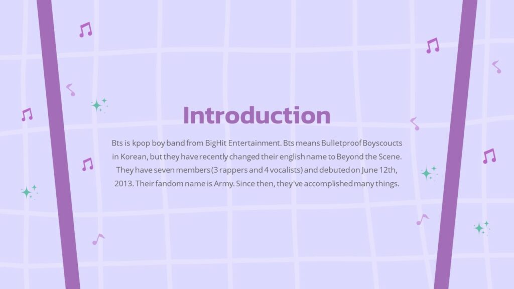 Free BTS PowerPoint Template & Google Slides