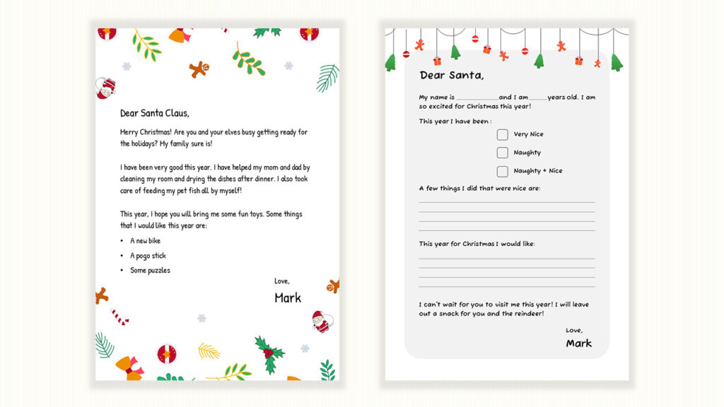Free Santa Letter Template PowerPoint & Google Slides