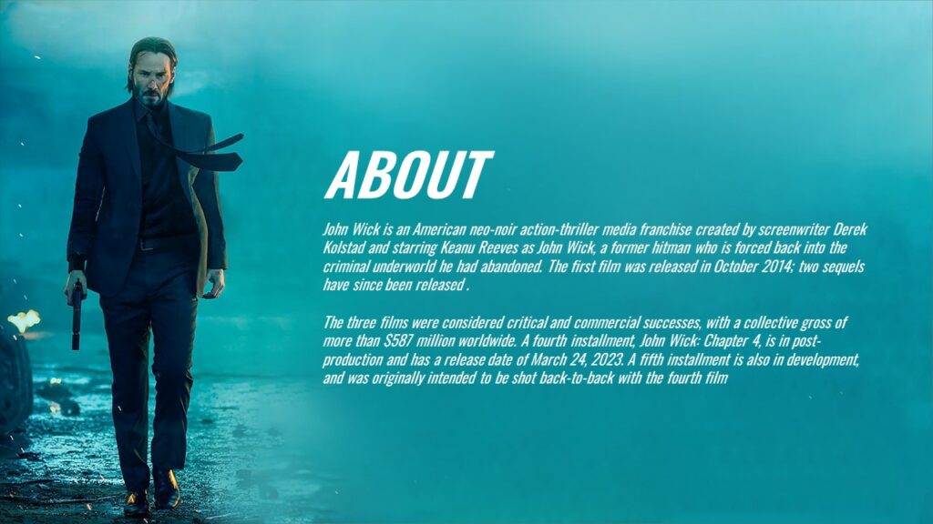 Free John Wick Template PowerPoint & Google Slides