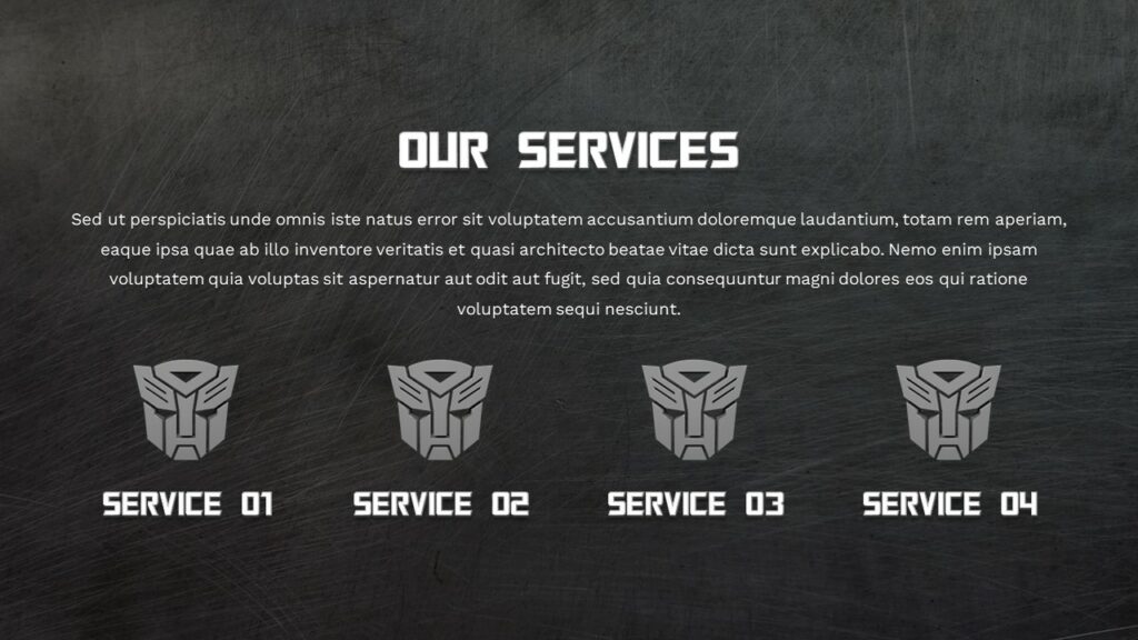 Free Transformers template PowerPoint & Google Slides