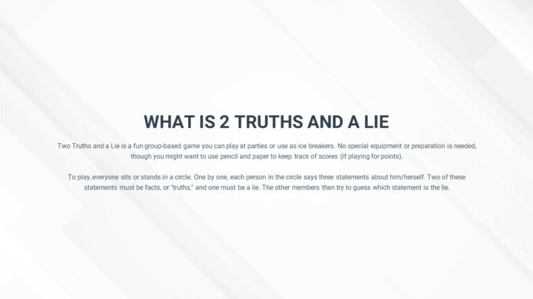 Free Interactive Two Truths and a Lie PowerPoint Template