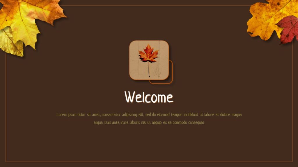 Free Hello Autumn Theme Template
