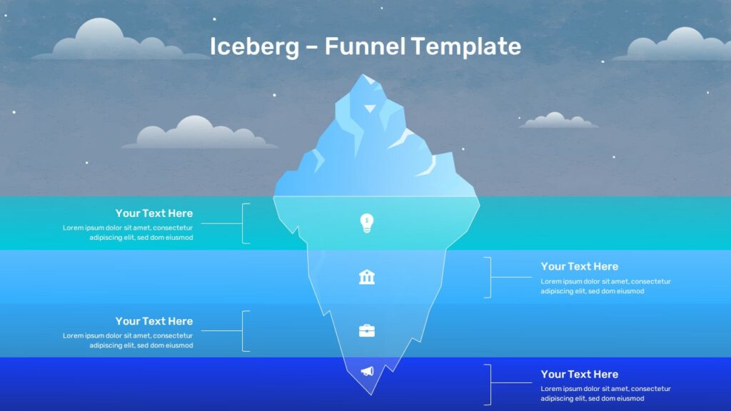 Free Creative Iceberg Funnel Diagram