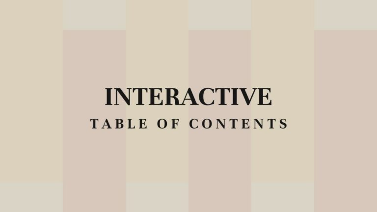 Free Interactive Table of Contents Template