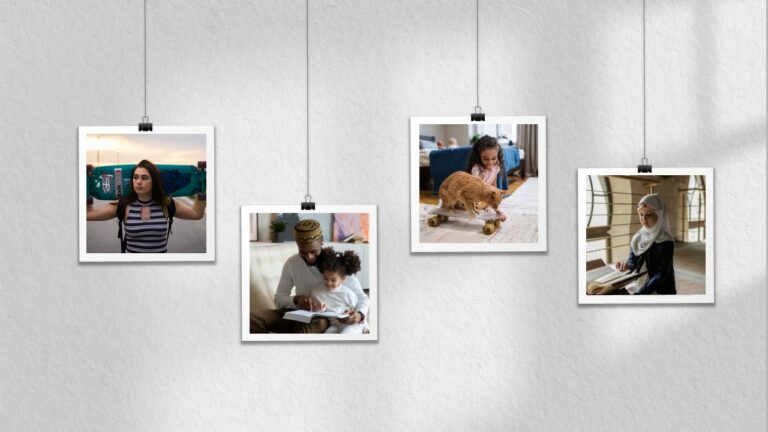 Free Google Slides Memory Photo Album Template PowerPoint