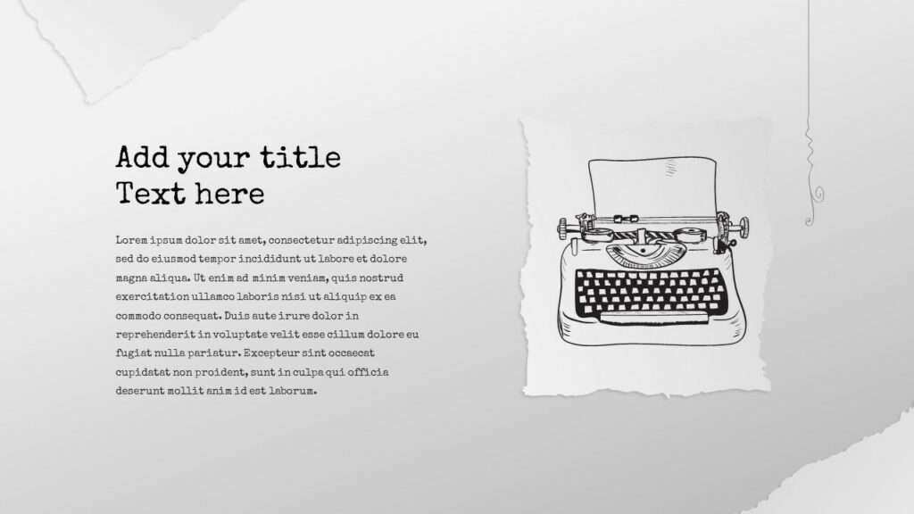 Free Retro Typewriter Slides Template Powerpoint