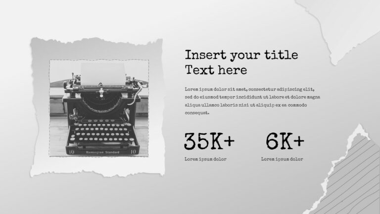 Free Retro Typewriter Slides Template PowerPoint