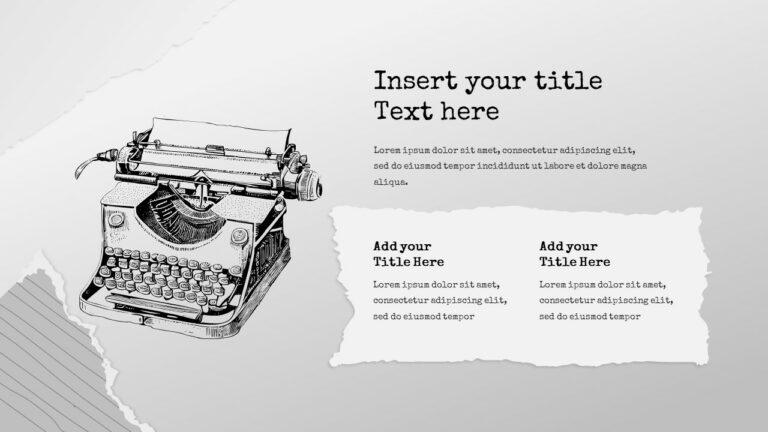 Free Retro Typewriter Slides Template PowerPoint