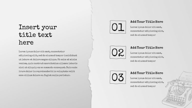 Free Retro Typewriter Slides Template PowerPoint