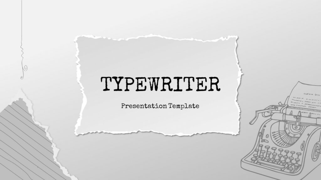 Free Retro Typewriter Slides Template PowerPoint