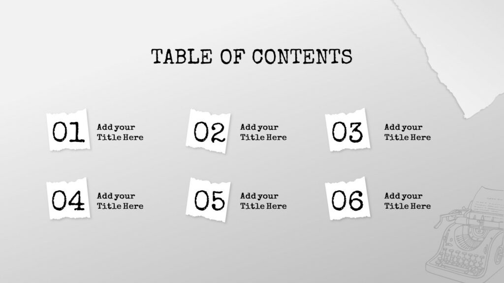 Free Retro Typewriter Slides Template PowerPoint