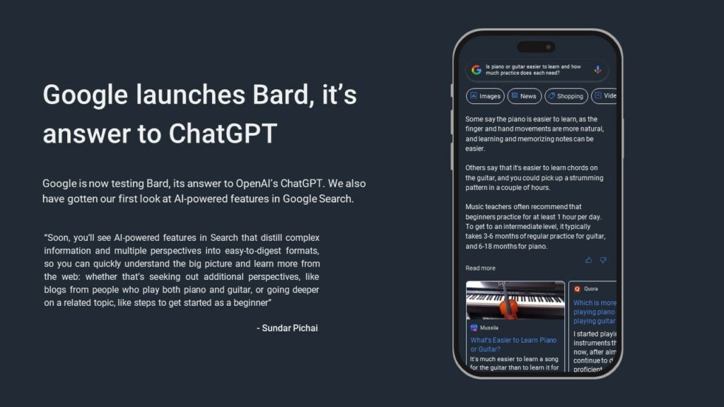 Free Google Bard Interface Template PowerPoint & Google Slides