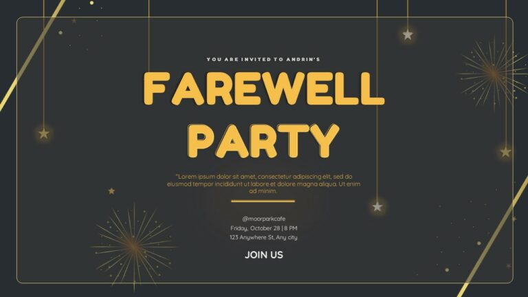 Free Google Slides Farewell Party Invitation Template PowerPoint